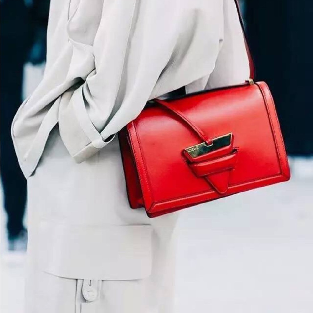 Authentic Loewe Barcelona Medium Red Bag - Gem